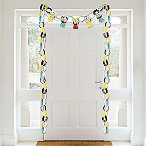 Big Dot of Happiness NYC Cityscape - 90 Chain Links and 30 Paper Tassels Decoration Kit - New York City Party Paper Chains Garland - 21 feet