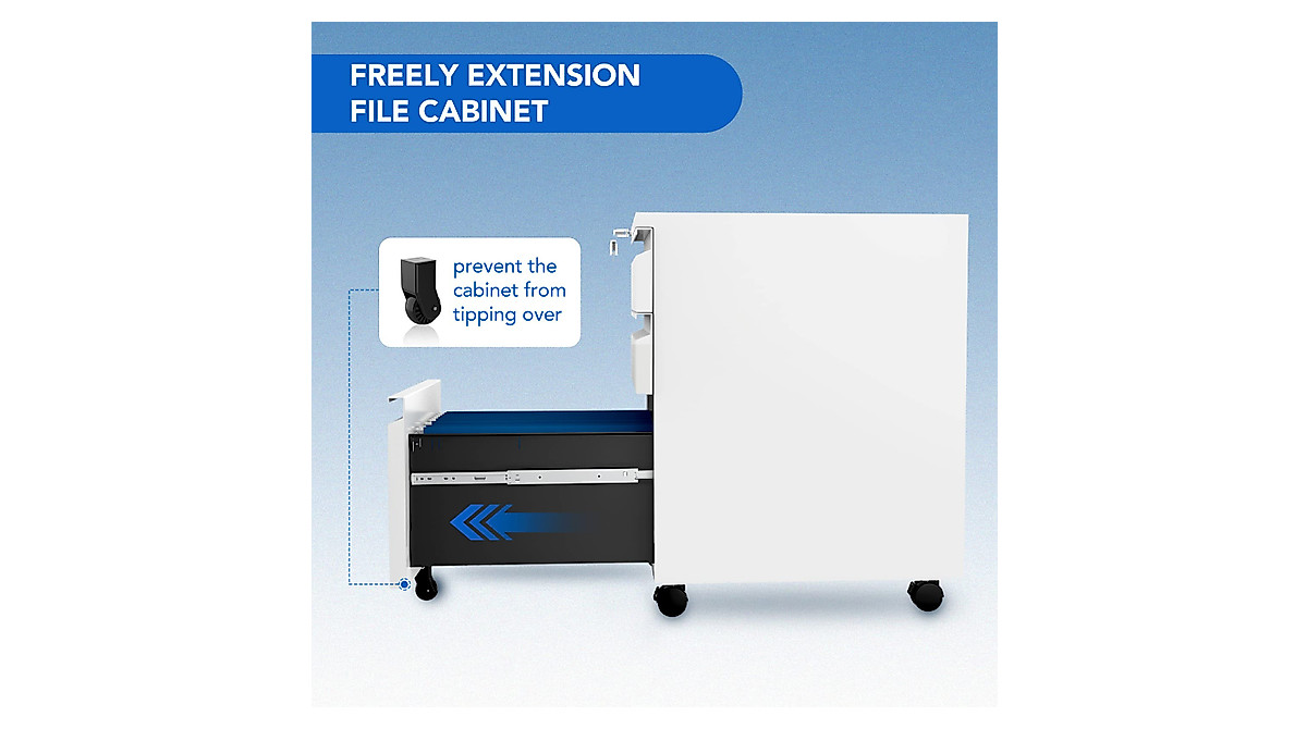 FLEXISPOT 3 Drawer Mobile File Cabinet - Efficient Storage