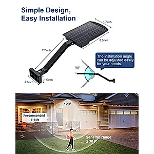 ICOFRU Solar Lights Outdoor Waterproof,1000LM 168 LEDs Flood Lights with Motion Sensor,Solar Powered Security Light for Outside,Garden,Yard,Shed,Gutter,2 Pack