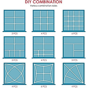 Flytianmy 40Pcs Drawer Dividers, Adjustable Drawer Organizer for Socks, Underwear, Makeup, Can Help Tidy Kitchen, Bedroom, Dresser White