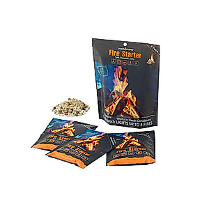 (3 Packs) Insta-Fire Fire Starter Perfect for Camping, Emergencies, Hiking, Fishing, Boating, Fire Pits, Grilling, Survival, Preppers, Food Storage, Boiling Water (as Seen on Shark Tank!)