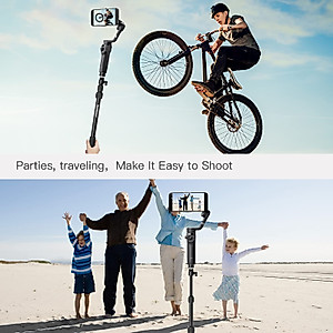 Smatree SmaPole DS1S Extendable Stick Compatible for DJI OM 4 SE/DJI OM 5/DJI OM6/DJI OSMO Action 2/DJI OSMO Action 3/G*Pro 12/11/10/Max/9/8/Cell Phone