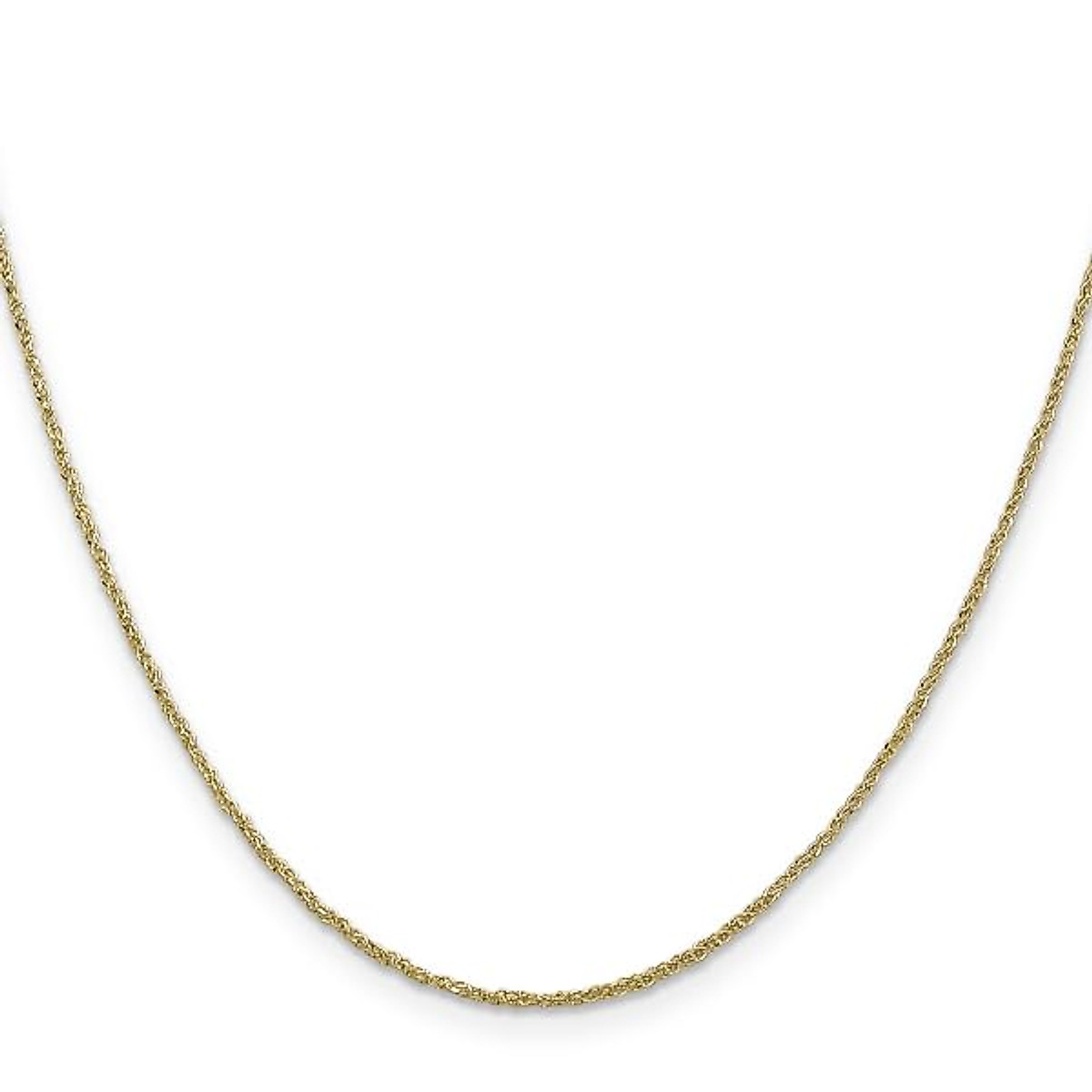 IceCarats 14K Yellow Gold 1.1mm Rope Chain Twisted Link Necklace 18 inch