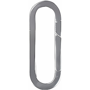 Sterling Silver Long Rectangular Flat Spring Bail Connector Clasp 21mm Small Carabiner