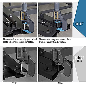LUKIROYAL King Bed Frames - King Bed Frame No Box Spring Needed - King Size Platform Bed Frame with Safety Rounded Corners, Easy Assembly Bed Fram, Noiseless Storage Space Under, Black