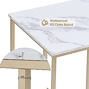 ivinta Computer Desk with Shelves White Desk Office Desk with CPU Stand Vanity Desk with Storage Modern Gaming Desk Study Writing Laptop Table