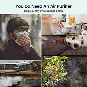 Afloia Air Purifiers for Home Bedroom Large Room Up to 1076 Ft², Kilo White, Afloia Pet Allergy Filter for Kilo, 1 Pack