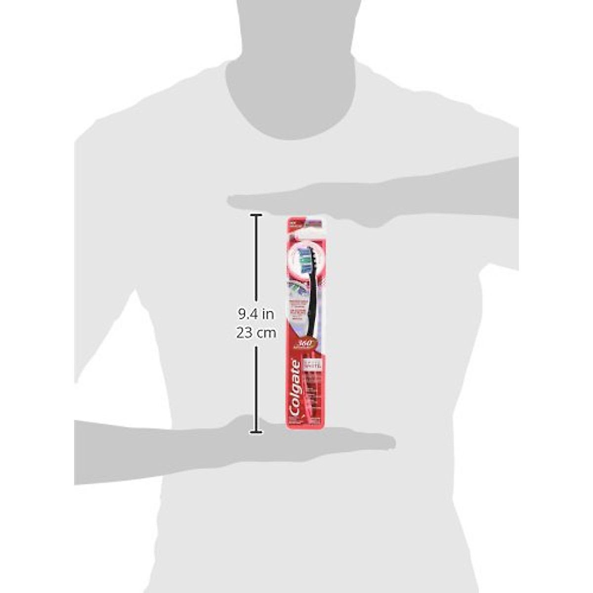 Colgate 360 Optic White Toothbrush, Medium, 1 Count