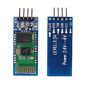 AEDIKO 4pcs HC-06 Bluetooth Module RS232 4 Pin Wireless Serial RF Transceiver Module Bi-Directional Serial Channel Slave Mode Module