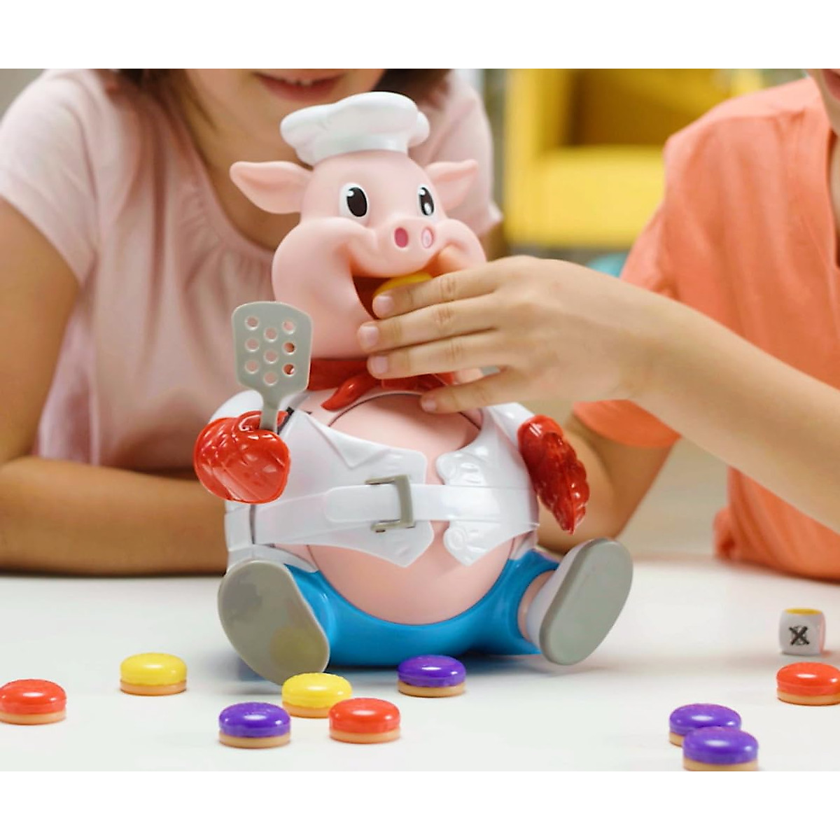 Goliath Pop The Pig - Bigger & Better - Belly-Busting Fun as You Feed Him Burgers and Watch His Belly Grow, Multi Color