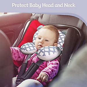 KAKIBLIN Stroller Cushion Toddler Car Seat Insert, Baby Stroller Pillow, Toddler Seat Pad Car seat Neck Support Cushion for Toddler (Cloud)