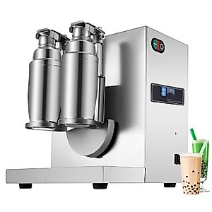 Happybuy Milk Tea Shaker Double Frame Milk Tea Shaking Machine 400r per Minute Stainless Steel Auto Tea Milk Making Machine for Boba Milk Tea