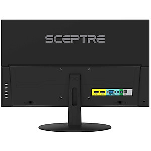 Sceptre E248W-19203R 24" Ultra Thin 75Hz 1080p LED Monitor 2x HDMI VGA Build-in Speakers, Machine Black (Wide Viewing Angle 178˚ (Horizontal) / 178˚ (Vertical) (Renewed)