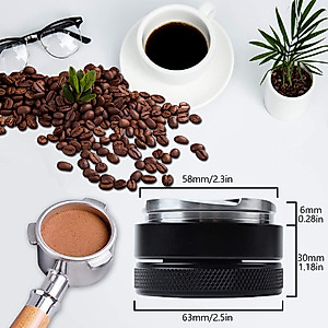 VIGIND 58mm Coffee Distributor,Espresso Distribution Tool,Coffee Powder Hammer Tool,4 Angled Slopes Adjustable Palm Tamper- Professional Espresso Distributor Leveler Tool