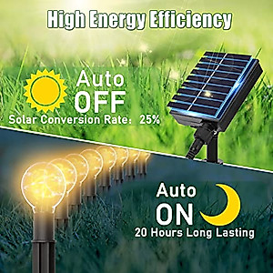 Solar Garden Lights Outdoor, 10 Pack Solar Globe Lights, 8 Lighting Modes with Remote Control Twinkling Solar Stake Lights Outdoor Waterproof Landscape Pathway Wedding Patio Yard Festival Decoration