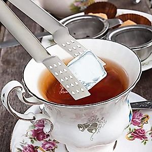 Teabag Tongs Squeezer | Stainless Steel Tea Bag Tongs - Tea Bag Squeezer Tea Bag Holders & Rests Tea Bag Strainer Clips Herb Or Sugar Ice Cube for Kitchen Bar Tool Speesy