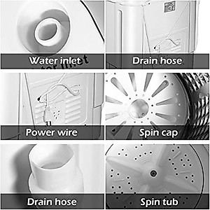 Giantex Washing Machine, Portable Clothes Washing Machines, 13lbs Washer and Spinner Combo, Semi-Automatic Laundry Machine, Compact Twin Tub Mini Washer Machine for Apartment Camping Dorms RV