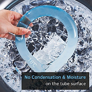 Jelly farm Neck Cooling Tube, Neck Cooler for Summer Outdoor Sports, Reusable Neck Cooling Wrap, Neck Wearable Gel Ice Pack (Round),Blue