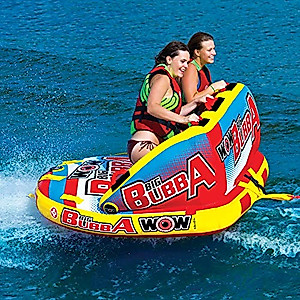 WOW Sports Big Bubba 1 or 2 Persons Inflatable Towable Tube for Boating