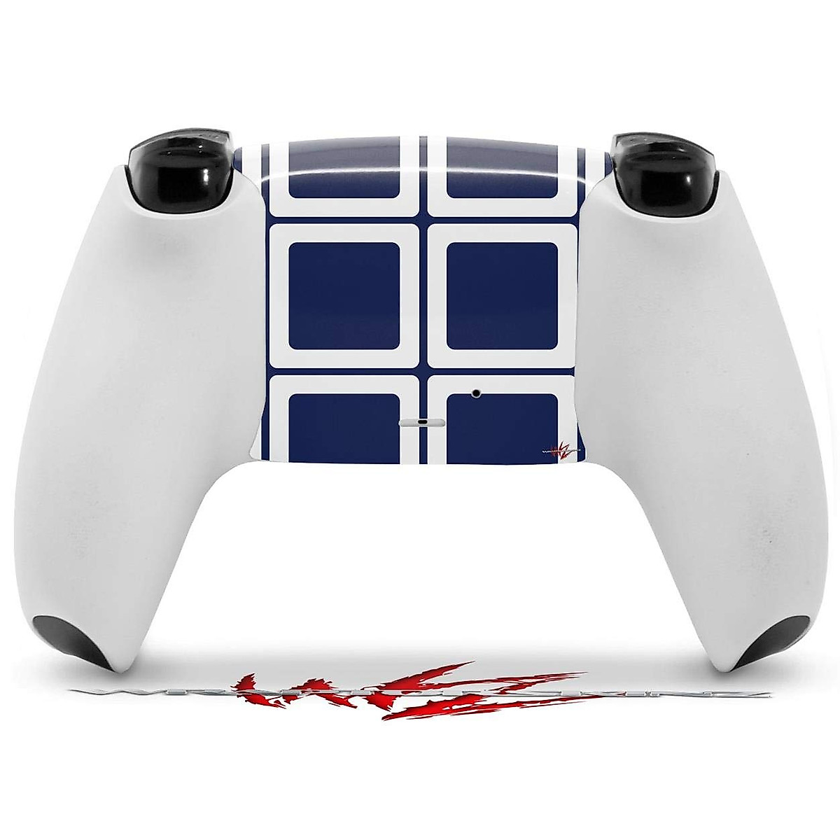 WraptorSkinz Skin Wrap compatible with Sony PS5 DualSense Controller Squared Navy Blue (CONTROLLER NOT INCLUDED)