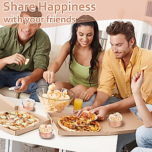 Gejoy 200 Pack Aluminum Foil Cupcake Baking Cups 5oz Rose Gold Cupcake Liners Dessert Cups with Lids Disposable Cupcake Cups Mini Cake Containers Flan Molds Tin Mini Muffin Liners for Wedding Birthday