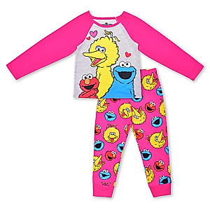 Sesame Street Girls Long Sleeve Shirt and Pants Set for Infant and Toddlers