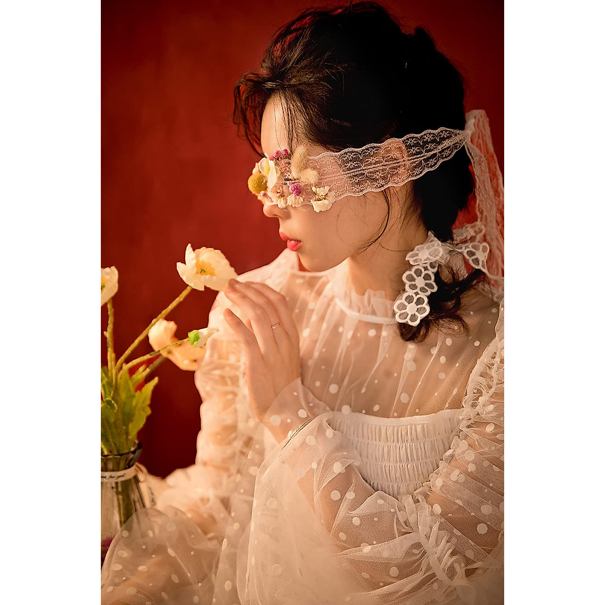 Kate 5x7ft Red Abstract Backdrops Microfiber Red Portrait Background for Photoshoot, for Photography, for Birthday