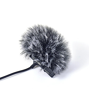 Ruittos 5 Packs Lavalier Microphone Wind Screen Furry Muffs Diameter 1cm Fits Most Lapel Clip Lav. Mini Lapel Microphone Dead Cat Windscreens (5 deadcats)