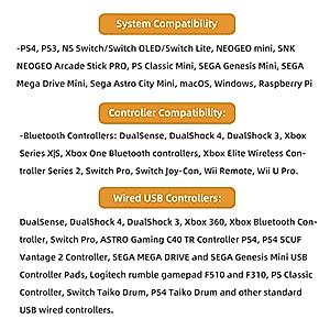 Mayflash Magic-S PRO 2 Wireless Bluetooth Controller USB Adapter for PS4/Switch/Windows/macOS/Raspberry Pi Compatible with Xbox Series X/S Controller/Xbox One Bluetooth/PS5 and More