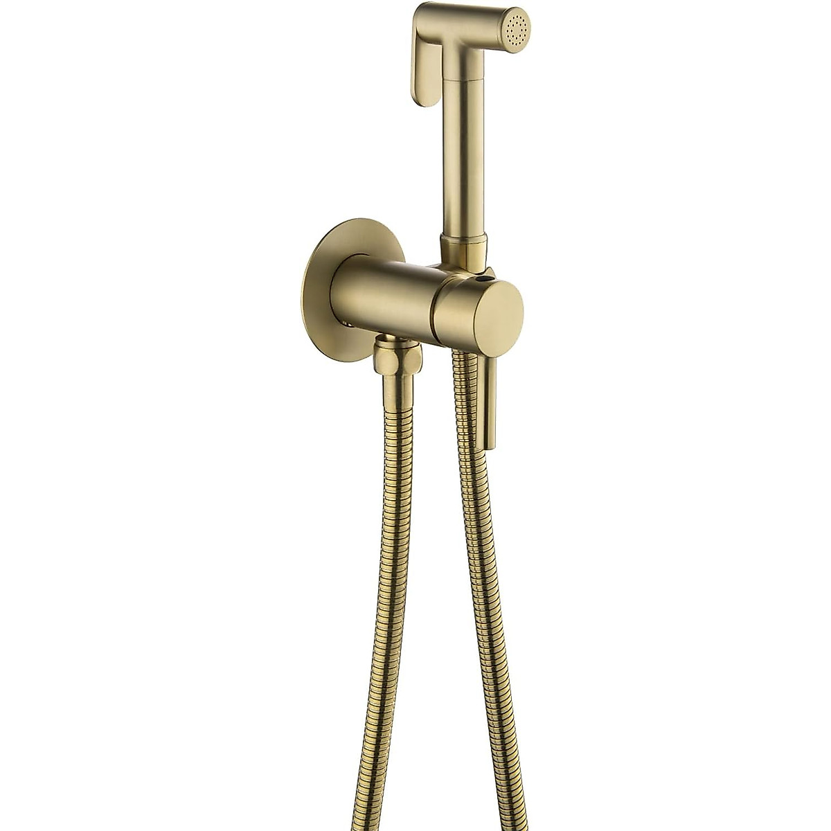 Toilet Shower Kit, Wall Mount Portable Bidet Toilet Faucets Kit Wall Mounted Brass Handheld Bidet Sprayer for Women