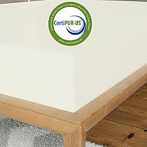 Greaton, 5” High Density Foam Only, Versatile Application Like Mattress, Cushions, RV, Sofa, Chair, Campaign, Full, White