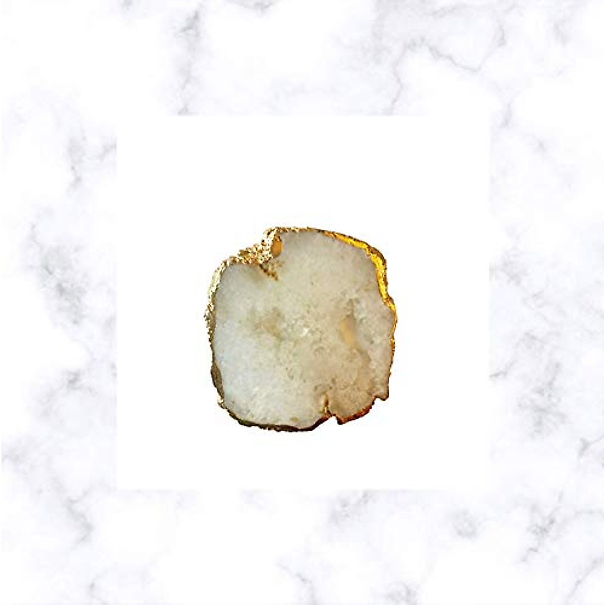 ULANI JOY Medium/Large Clear/White Agate Crystal Druzy Quartz Phone Grip Phone, Easy Grip for Large Phone| Fresh New Look | Stand Holder for Large Smart Phones and Tablets