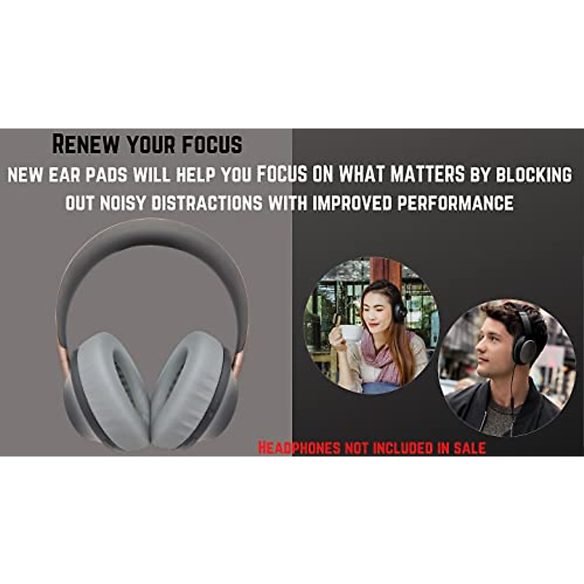 Premium Replacement NC700 Ear Pads / NC700 UC Pads Cushions Compatible with Bose NC700 Headphones/Bose Noise Cancelling 700 Headphones/Bose NC700 UC Headphones (Grey). Great Comfort/Durability
