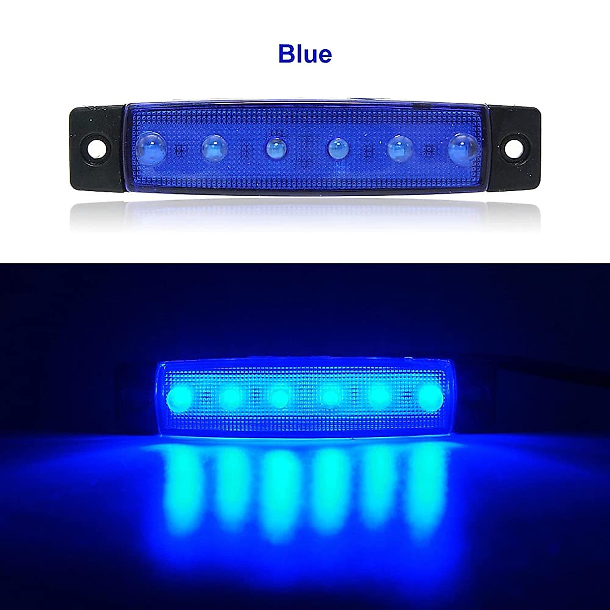 WIMACT Marine Boat Lights, 12V Waterproof Boat Interior Navigation Light Boat Deck Courtesy Cockpit Lighting for Pontoon Yacht Sailboat Kayak(10Pack)(Blue)