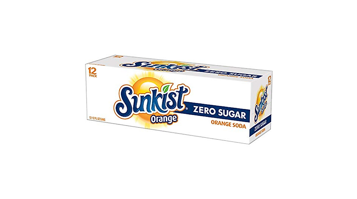 Sunkist Zero Sugar Orange Soda - Caffeinated & Refreshing