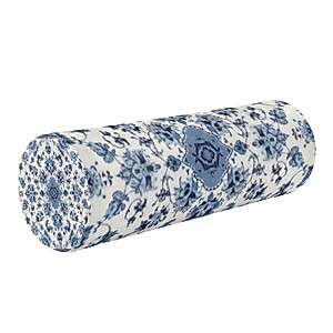 SDMKA Fuzzy Blue Texture Cervical Neck Roll Pillow - Bolster Memory Foam Pillow for Neck Pain Relief, 5.5 x 17 Inch Cylinder Pillow, Perfect Sleeping Support