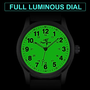 SUDESMO Women's Nurse Watch - Waterproof, Easy to Read with Second Hand, Silicone Band, Luminous - Black, Purple