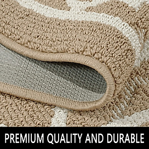 CHICHIC Khaki Indoors Doormat 31.5'' x 20'' Inch Welcome Mat Front Back Indoors Door Mats for Home Entrance Entry Way Entry Rugs Floor Mat Machines Washable Rugs Inside Non Slip Outdoors Rugs