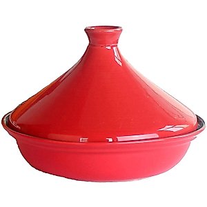 XuRX Professional Moroccan Cooking Pot with Lid, Ceramic Tagine Pot for Cooking and Stew Casserole Slow Cooker Non Stick for Home Kitchen (Color : B)