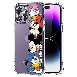 Coralogo for iPhone 14 Pro Max TPU Case Cute Cartoon Kawaii Character Funny Unique Fashion Fun Stylish Soft Cases Girls Girly Women Kids Phone Cover for iPhone 14 Pro Max 6.7 Inches(Dishini Family)