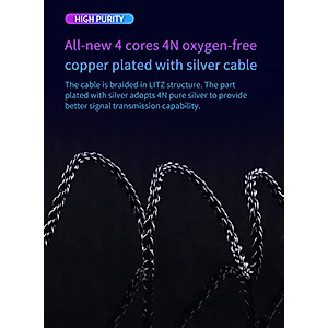 YINYOO KBEAR Storm Professional in Ear Monitor Earphones for Singers Drummers Musicians Bassists, Custom Wired Earbuds in Ear Headphones IEM, Hi Res Detachable OFC Silver-Plated Cable