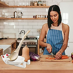 VanlonPro Ceramic Spoon Rest,Cartoon Black Yellow Cat Spoon Rests,Multi-Functional Utensil Spoon Rest Holder for Cooking,Kitchen Counter,Stove Top,Utensil Holder,Coffee Spoon Rest,Gift for Cat Lover