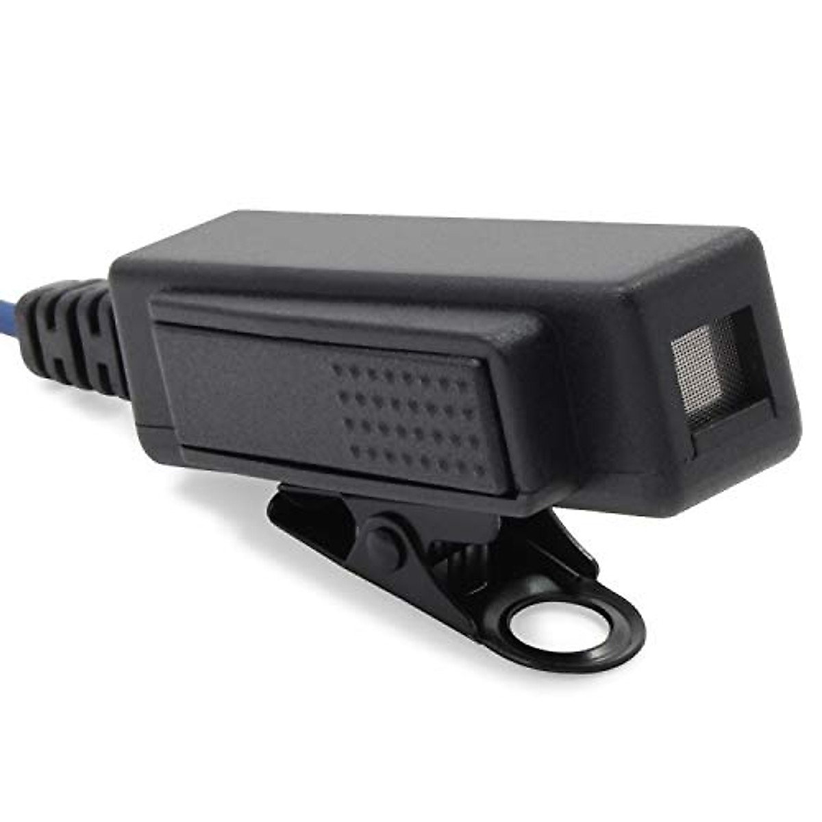 abcGoodefg 2 Pin Walkie Talkie Earpiece Headset PTT Mic for Motorola 2 Way Radio CP200 CP185 CP200D GP300 CLS1110 CLS1410 (Acoustic Tube Earpiece with Blue Line)