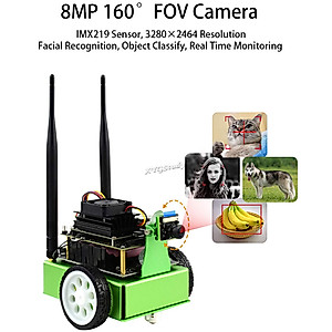 JetBot AI Kit Based on Jetson Nano to Build Smart AI-Based Robot JetBot with Front Camera Eye and ROS Nodes Code Dual Mode Wireless WiFi Bluetooth Facial Recognition Object Tracking etc @XYGStudy