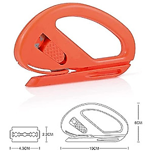 YunQin 6 Pcs Vinyl Covering Film Snitty Safety Cutter Knife,Carbon Fiber Wrap Decal Sticker Paper Slitter,Utility Knife Cutter for Window Tint, Car Wrap, Craft Making,Vacuum Bags