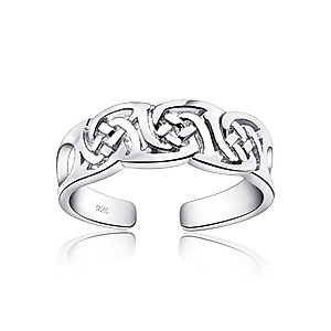 Hoops & Loops Sterling Silver Irish Celtic Knot Toe Ring Unisex