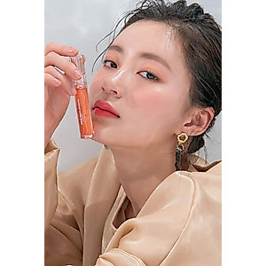 rom&nd Glasting Water Gloss (01 SANHO CRUSH) | Syrupy gloss, Glossy Finish, Long-lasting, Moisturizing, Highlighting, Natural-beauty, Gloss for Daily Use, K-beauty, 4.3g / 0.15 Floz