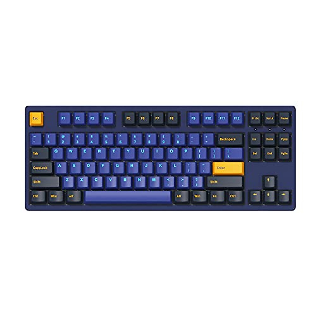 Akko Horizon 3087DS 87-Key TKL Wired Gaming Mechanical Keyboard, Programmable with Cherry Profiled PBT Double Shot Keycaps and N-Key Rollover (Akko Cream Blue Tactile Switch)