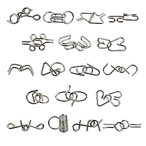 JOYIN 18 Pack Easter Eggs Filled with Metal Brain Teaser Puzzle Set for Easter Kids Party Favors, Puzzle Games, Egg Hunt Game, Basket Stuffers Fillers, Classroom Prize Supplies