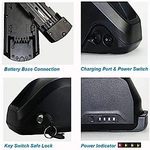 Unit Pack Power 48V Bike Battery - Polly Battery for 1000W 750W 500W Ebike/Electric Bicycle Bafang Tongsheng and Other Bike Conversion Kit(13Ah)